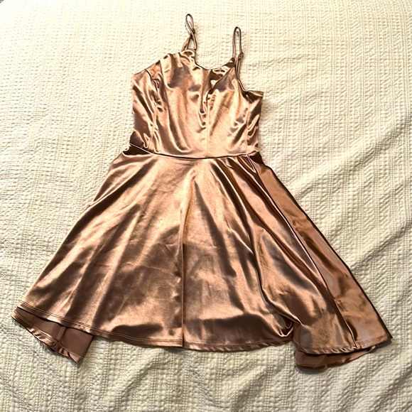 City Studio | Dresses | Satin Mauve One Shoulder Dress | Poshmark